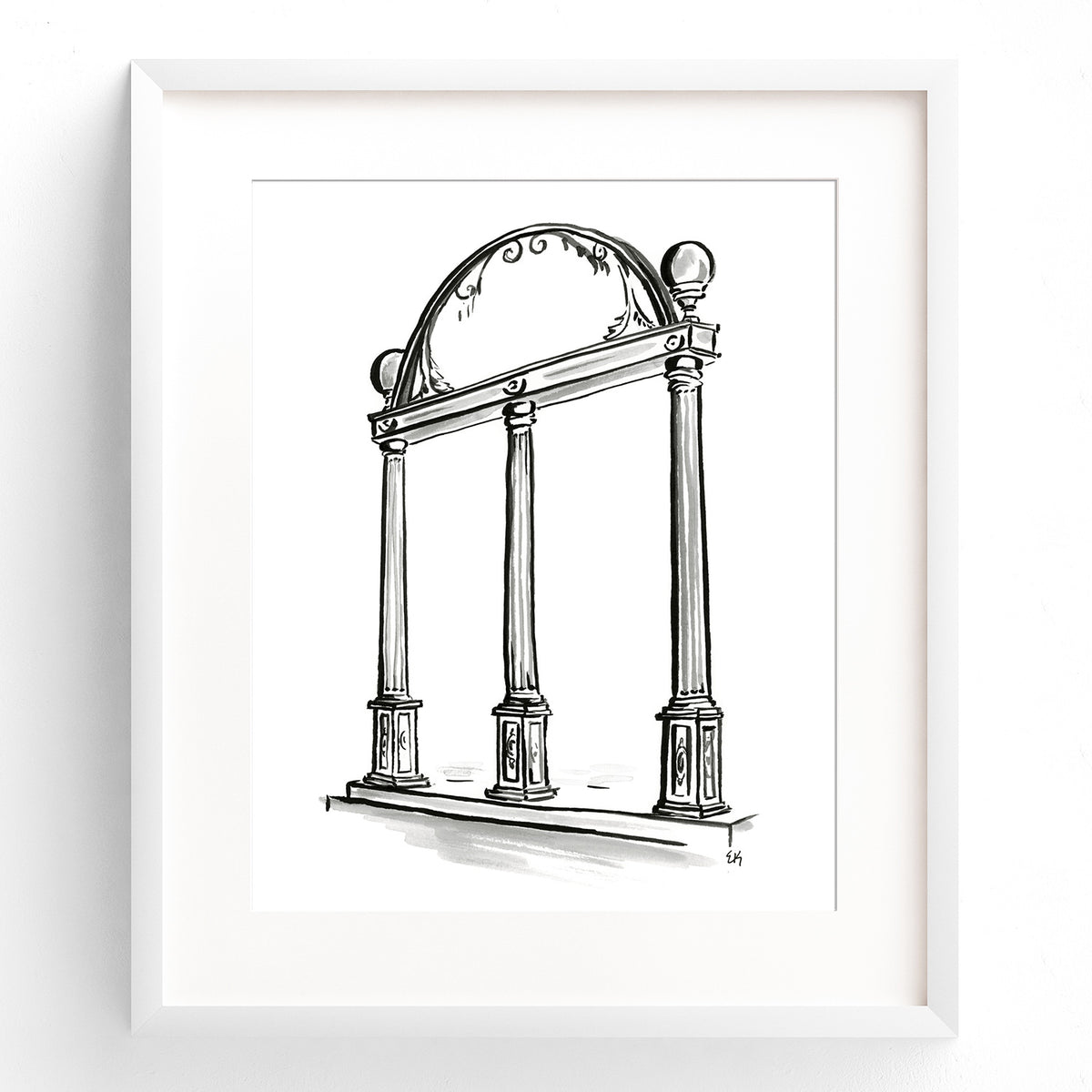 Architectural Art Print: UGA Arch Painting – Texture Design Co.