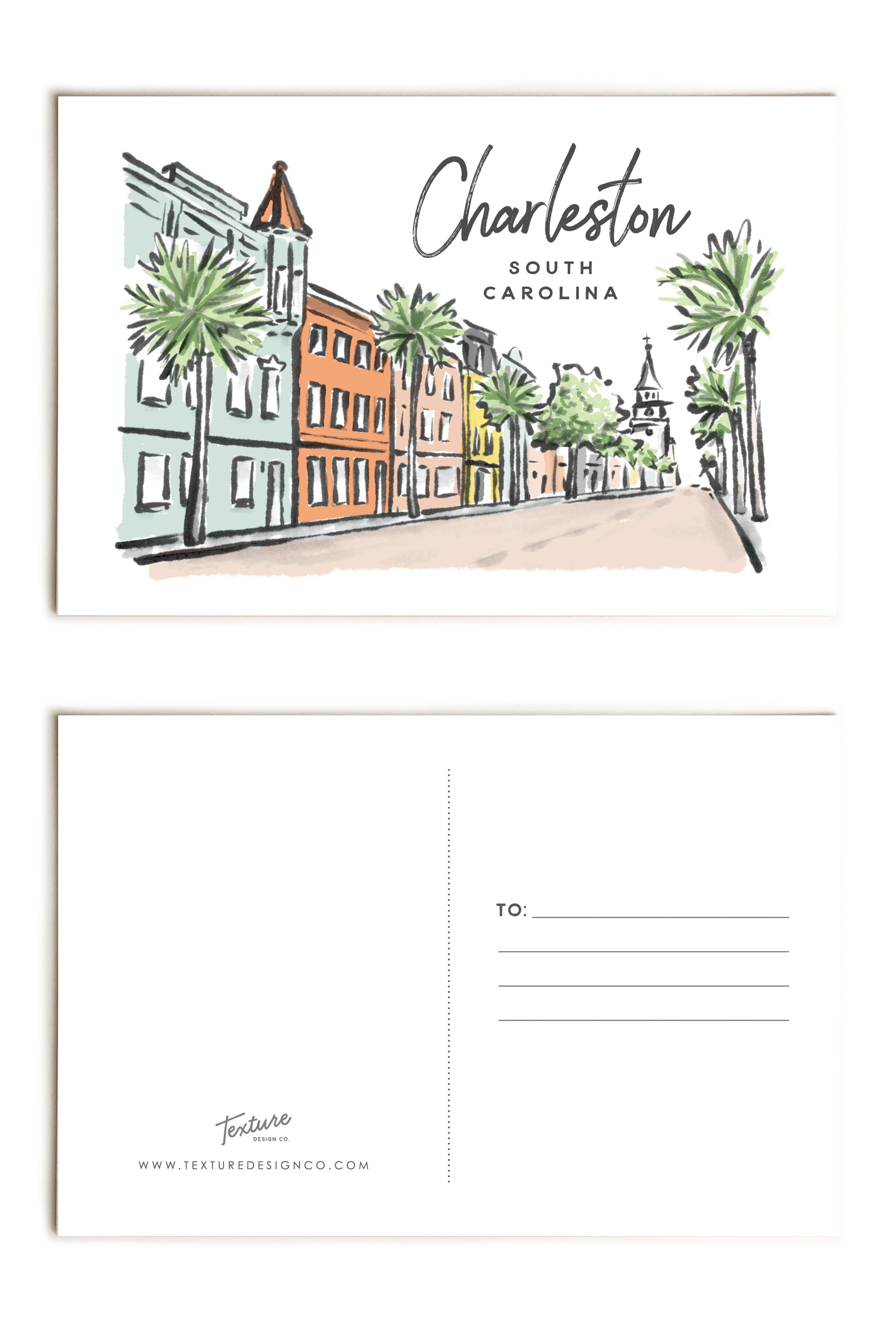 Postcard - Charleston - Alligator Sightseeing – Texture Design Co.