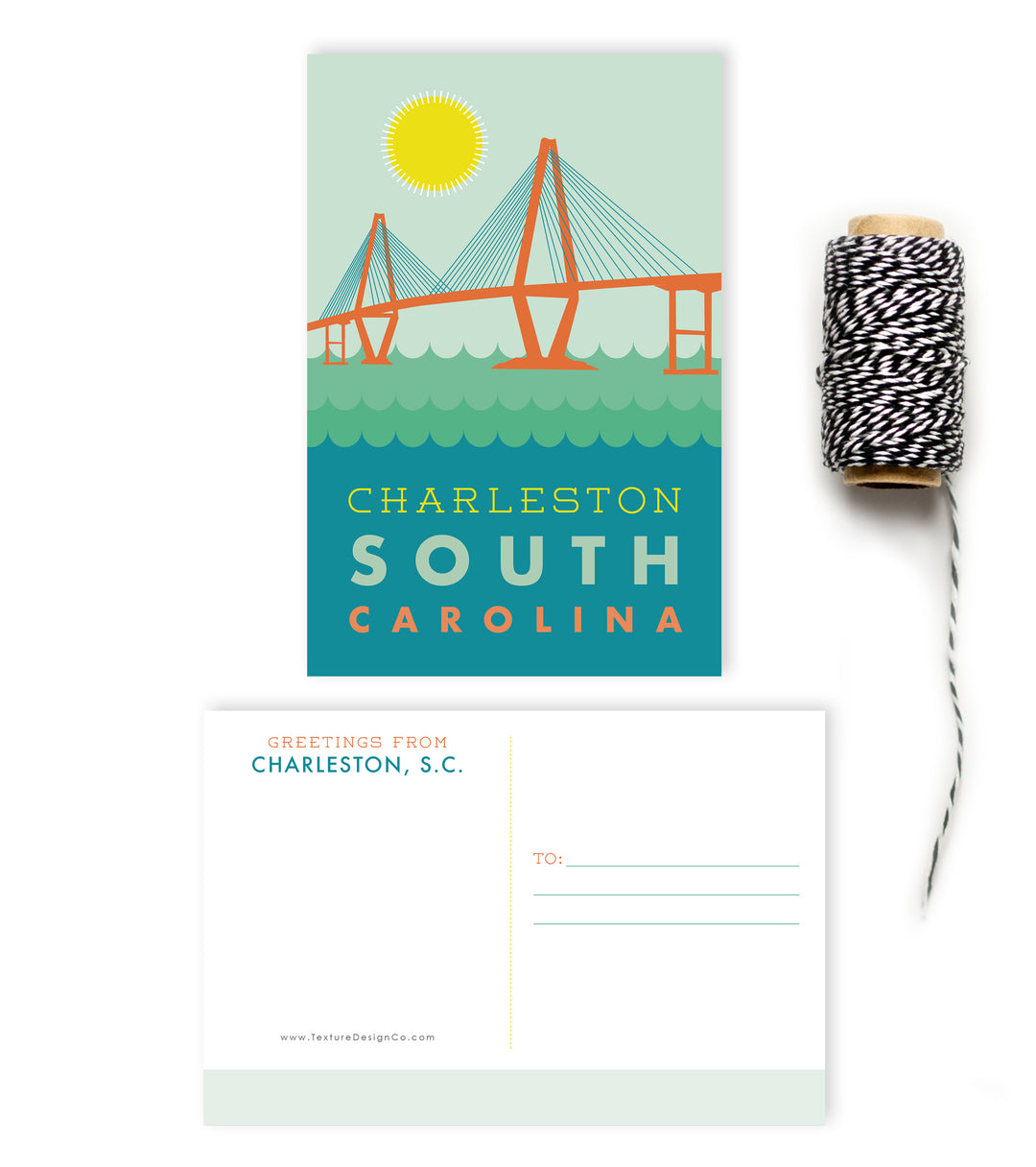 Postcard - Charleston - Alligator Sightseeing – Texture Design Co.