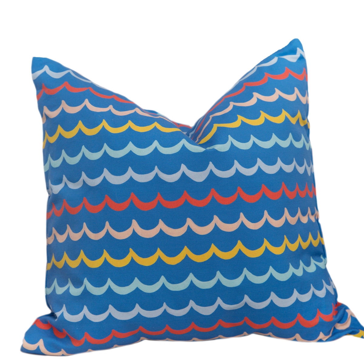 Pillow - Sea Waves on Blue – Texture Design Co.