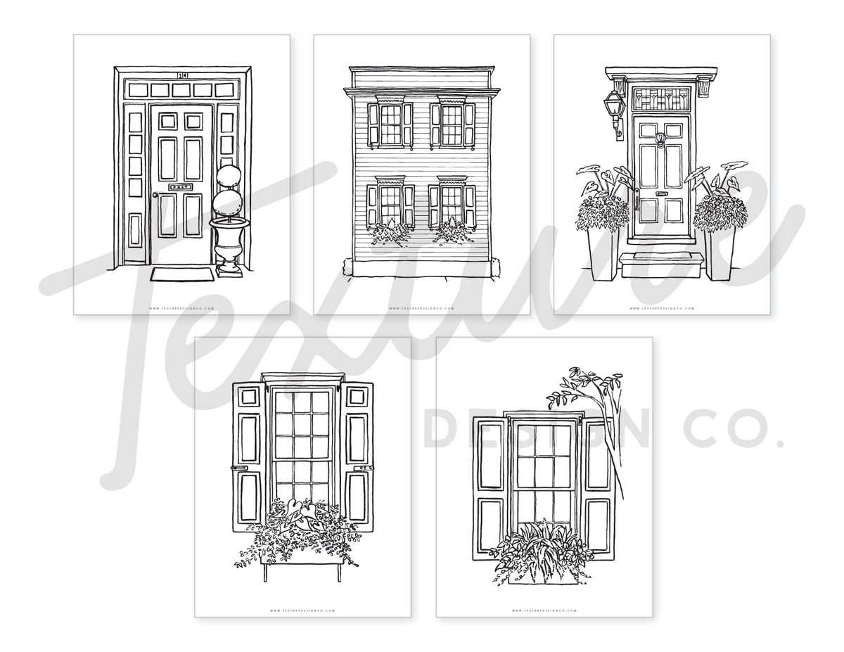 Charleston Coloring Pages – Texture Design Co.