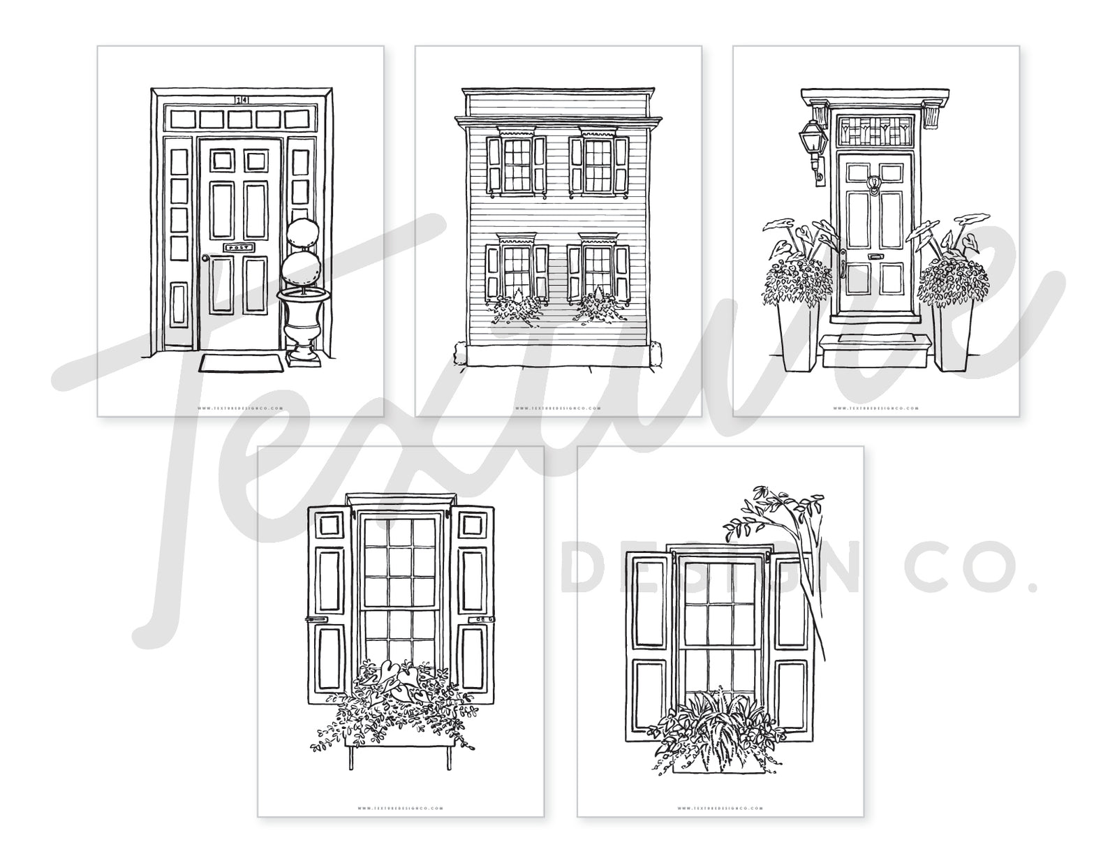Charleston Coloring Pages – Texture Design Co.