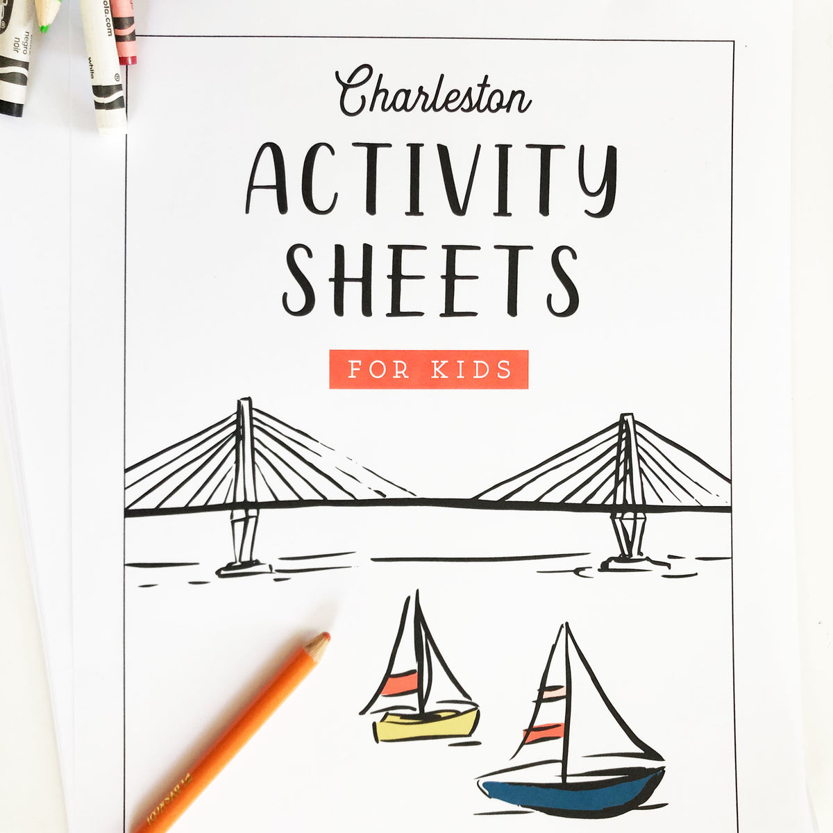 Charleston Activity and Coloring Sheets for Kids – Texture Design Co.