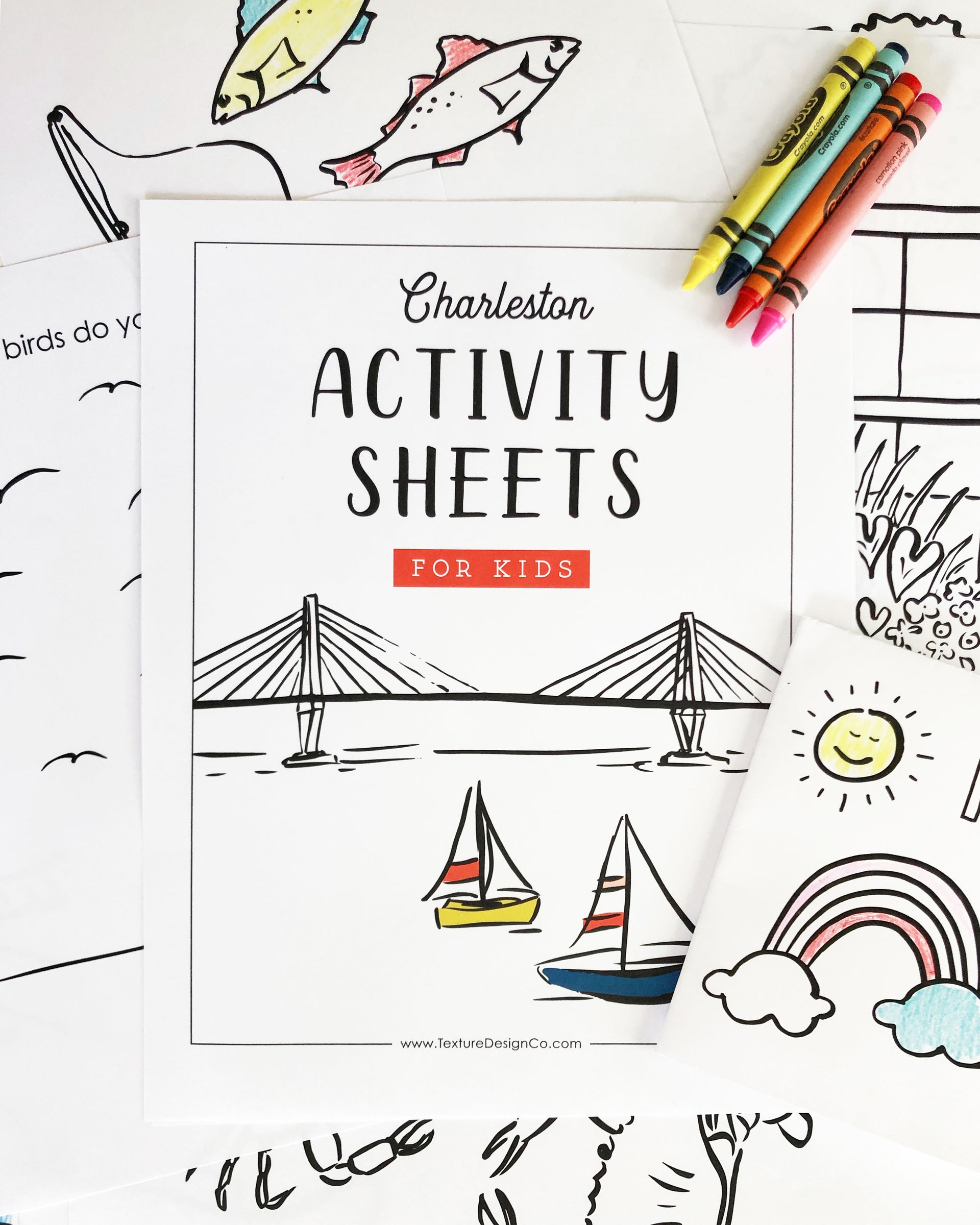 Charleston Activity and Coloring Sheets for Kids – Texture Design Co.