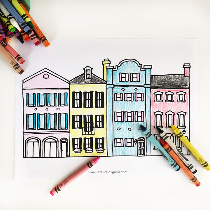 Charleston Activity and Coloring Sheets for Kids – Texture Design Co.